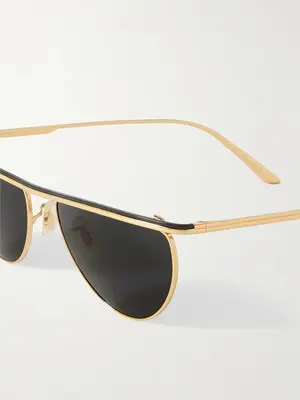 Oliver Spencer Cat-eye Gold-tone Sunglasses