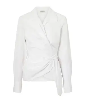 Dries Van Noten Cotton-poplin Wrap Shirt - No