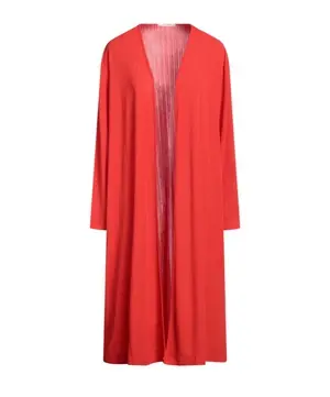 Max Mara Minimalist Solid-color Long-sleeved Coat - Red
