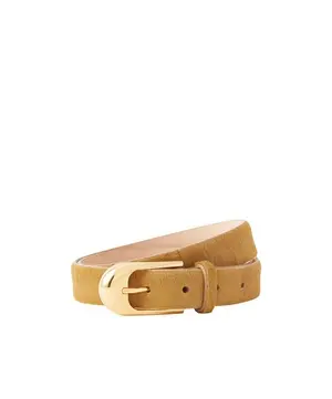 Khaite Dome Calf Hair Belt - Brown
