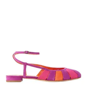 Manolo Blahnik Stacked Heel Flats For Women