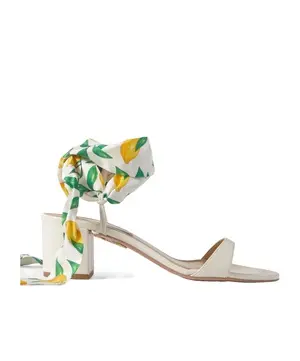 AQUAZZURA Printed Ribbon Sandals - Multicolor