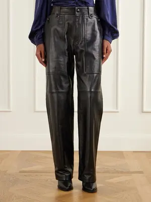 Isabel Marant Étoile Leather Wide-leg Pants