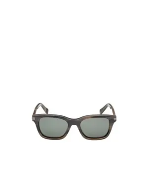 Zegna Rectangular Frame Sunglasses - Gray