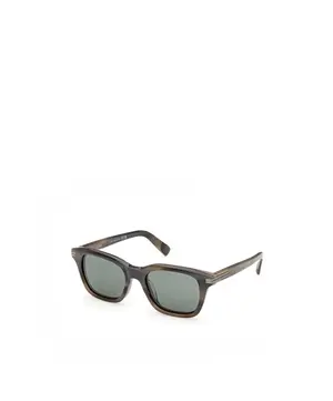 Zegna Rectangular Frame Sunglasses