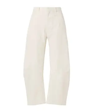 NILI LOTAN Shon Cotton-blend Twill Barrel-leg Pants - No