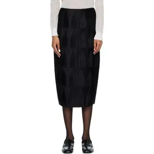 RÓHE Finely Pleated Midi Skirt - Black