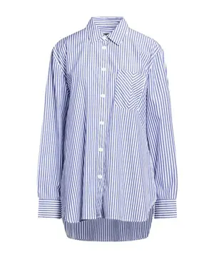 Rag & Bone Striped Long-sleeved Long Shirt - Blue