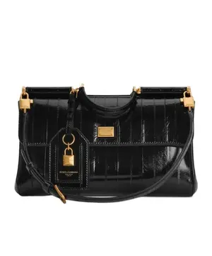 Dolce & Gabbana Medium My Sicily Eel Handbag - Black