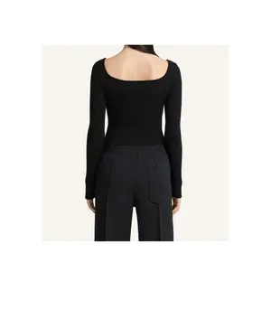 COURREGES Courrèges Square Neck Rib Knit Sweater