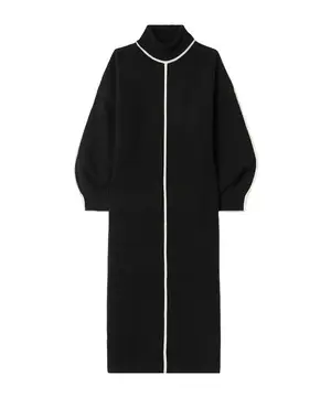 Staud Knitted Turtleneck Midi Dress - No