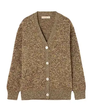 Daughter Casual Wool Cardigan - Brown
