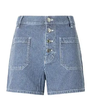 NILI LOTAN Harley Striped Denim Shorts - No