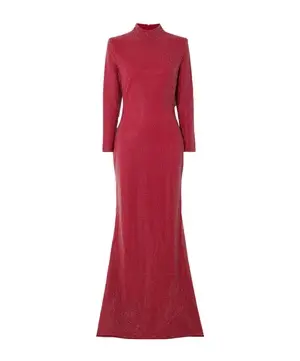 Solace Rhinestone Long Dress - Red