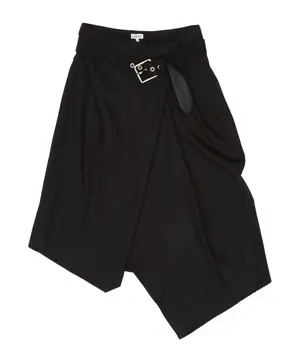 Loewe Asymmetric Belted Midi Skirt - Black