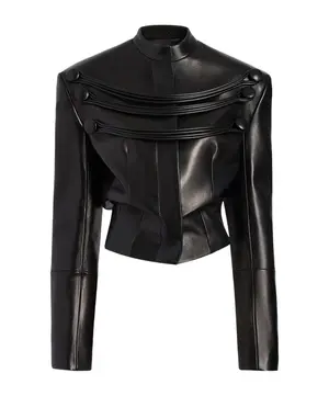 Khaite York Jacket With Cord Embroidery - Black