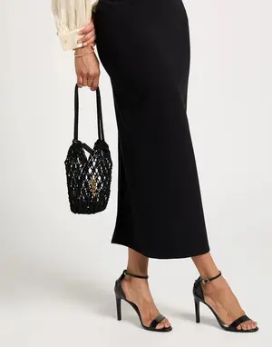Saint Laurent Small-sized Perforated Bucket Bag