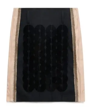 Marni Poplin Skirt With Disco Sequins - Black