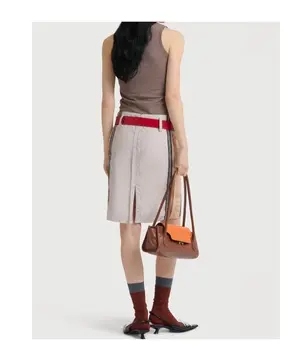 Marni Poplin Skirt With Disco Sequins