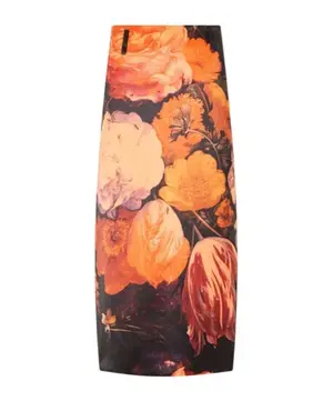 Dries Van Noten Printed Skirt - Orange