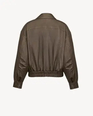 Saint Laurent Bomber Jacket In Grained Lambskin