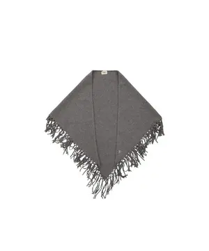 Max Mara Fringed Wool Shawl Camel - Gray
