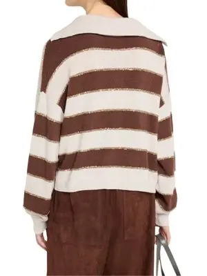 Brunello Cucinelli Striped Cropped Jumper