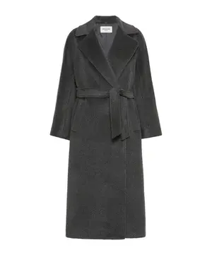 Max Mara Wkdtempera Belted Coat - Dark Gray