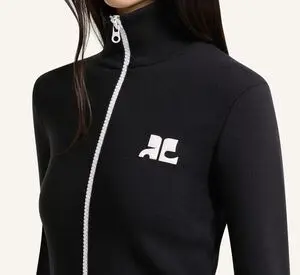 COURREGES Long-sleeve Zip-up Cardigan