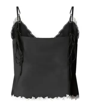 Pinko Lace-trim Tie-strap Camisole Blouse