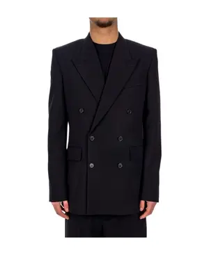 Balenciaga Buttoned Tailored Blazer - Black