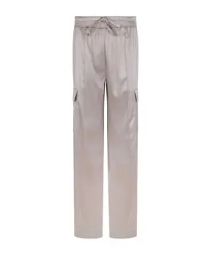 TOM FORD Satin Drawstring Cargo Pants - Silver