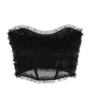 Alessandra Rich Stylish Crop Top - Black