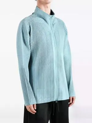 Issey Miyake Pleated Zip-up Jacket