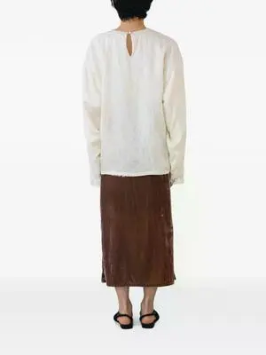 MULLER OF YOSHIOKUBO Loop-embroidered Velvet Skirt