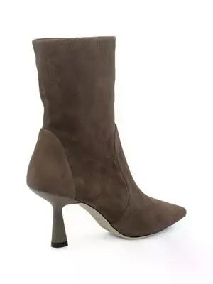 STUART WEITZMAN Pointed-toe Suede Ankle Boots