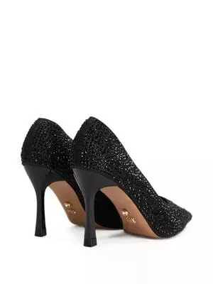 TWENTY FOURHAITCH Taylor Crystal-embellished Pointed-toe Pumps - Black