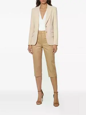 Elisabetta Franchi Jacket In Lightweight Crêpe - Neutrals