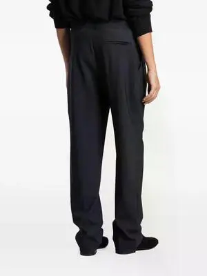 ANIPS Pleated Straight-leg Trousers - Blue