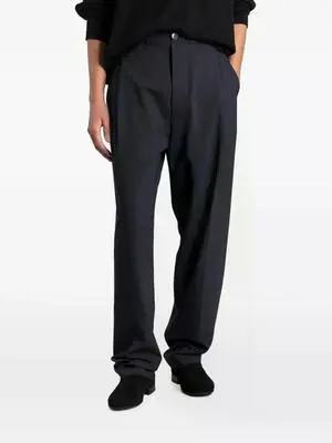 ANIPS Pleated Straight-leg Trousers - Blue