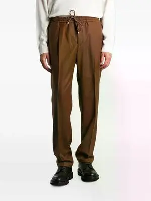 BRIGLIA 1949 Pleated Drawstring Trousers - Brown
