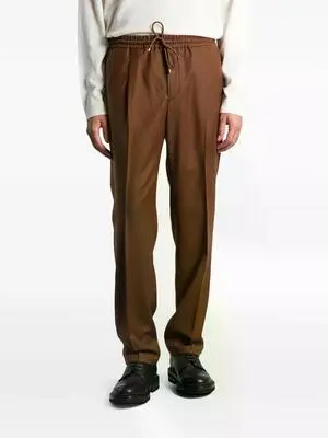 BRIGLIA 1949 Pleated Drawstring Trousers - Brown