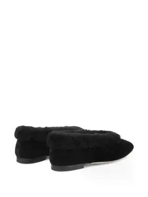 JIMMY CHOO Margot Shearling-trim Ballet Flats