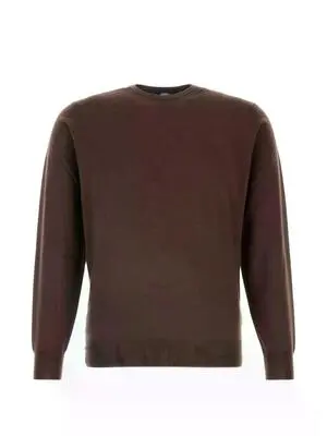 Fedeli Crew-neck Wool Sweater - Brown