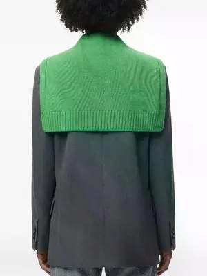 Loewe Double-breasted Knitted-collar Blazer