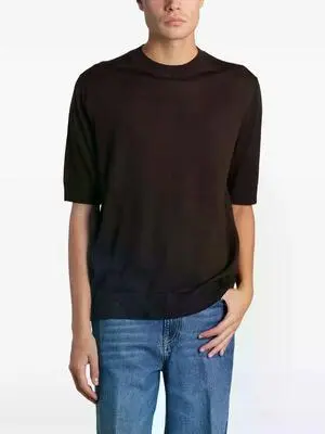 BALLANTYNE Fine-knit T-shirt - Brown