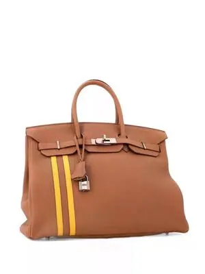 Hermès Officier Birkin Bag Limited Edition Togo With Swift 35 Tote Bag - Brown