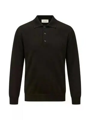 DIANA STUDIO Button-up Long-sleeve Polo Shirt - Black