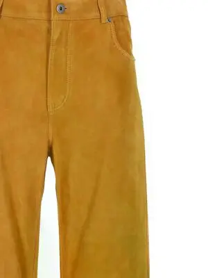Loewe Suede-finish Wide-leg Trousers