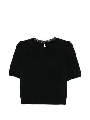 SEMICOUTURE Sequin-embellished Short-sleeve T-shirt